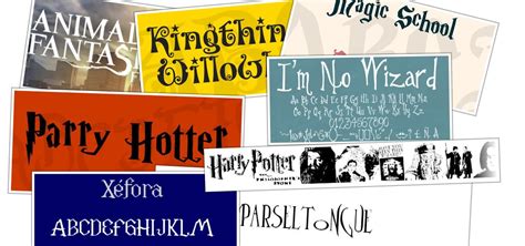 11 Fuentes Gratuitas Inspiradas En Harry Potter