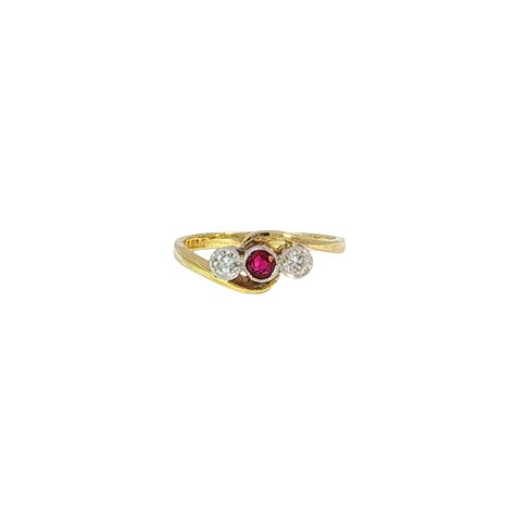 Ruby And Diamond Three Stone Russell Lane Jewellers