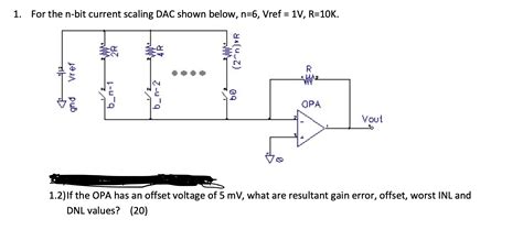 Solved For The N Bit Current Scaling DAC Shown Below Chegg