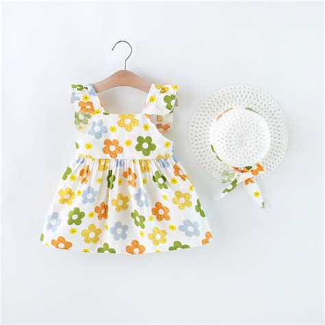 ชุดเดรสกระโปรง แขนกุด ลายดอกไม้ ขนาดเล็ก แฟชั่นฤดูร้อน สําหรับเด็กผู้หญิง 2022 Fashion Nickky