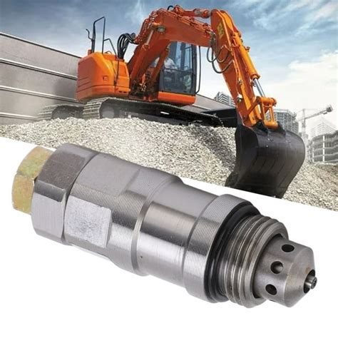 Excavator Relief Valve Accurate High Sensitivity Steel Deputy Overflow Valve For Molding