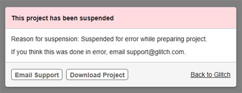 What Does This Actually Mean Reason For Suspension Suspended For Error While Preparing Project