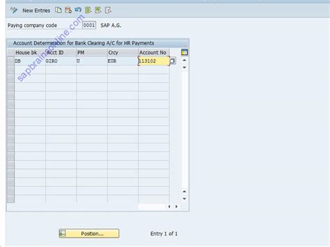 FIBL SAP Tcode For Bank Clearing Account For HR Payment