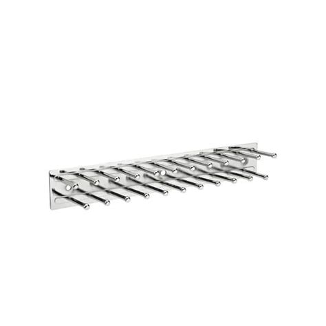 Rev A Shelf 23 Hooks 12 In Chrome Static Tie Rack TRC 12NS CR The Home Depot
