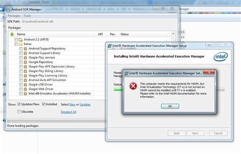 Android Intel Vt X Not Found Stack Overflow