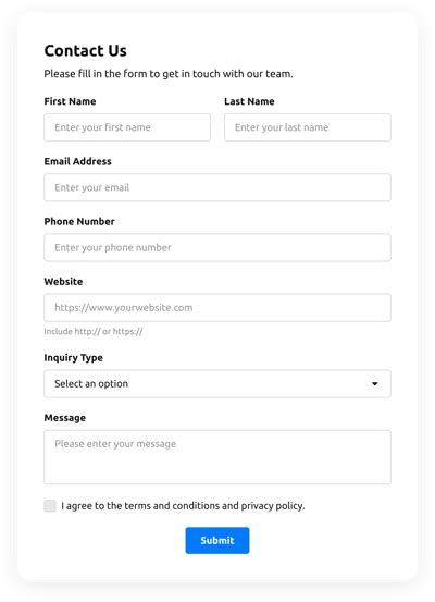 lead generation form templates create online lead forms