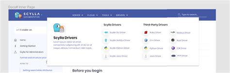 Implement Custom Driver Dropdown Top Navbar · Issue 116 · Scylladb