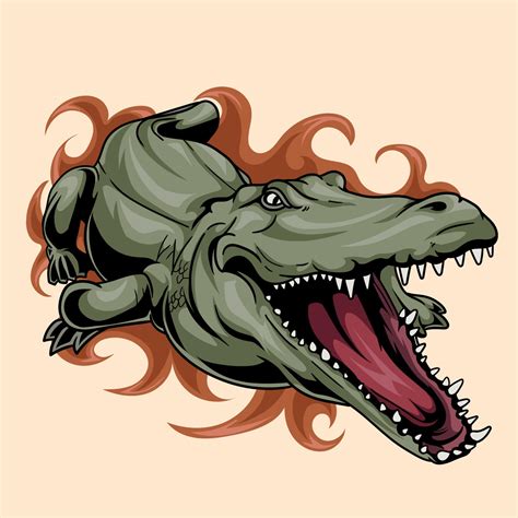 Illustration Of Cartoon Crocodile Vector Vector Art At Vecteezy