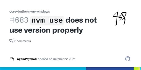 `nvm Use` Does Not Use Version Properly · Issue 683 · Coreybutlernvm