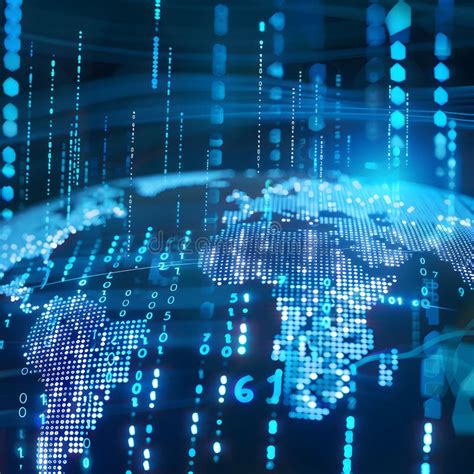 Binary Code Connecting Global Markets Stock Illustration Illustration Of Code Virtual 380605092