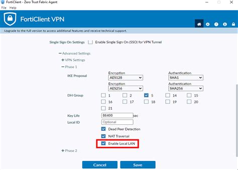 Access Local Lan While Connecting To Forticlient Vpn Tangletecs