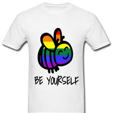 Lgbt Bee Yourself Rainbow Bee Pride Shirt Hoodie Sweater Longsleeve T Shirt