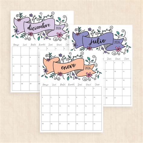 Calendario 2026 Para Imprimir · Plantillas Pdf
