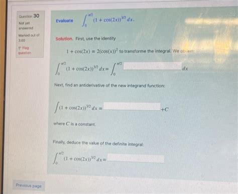 Solved Next Find An Antiderivative Of The New Integrand