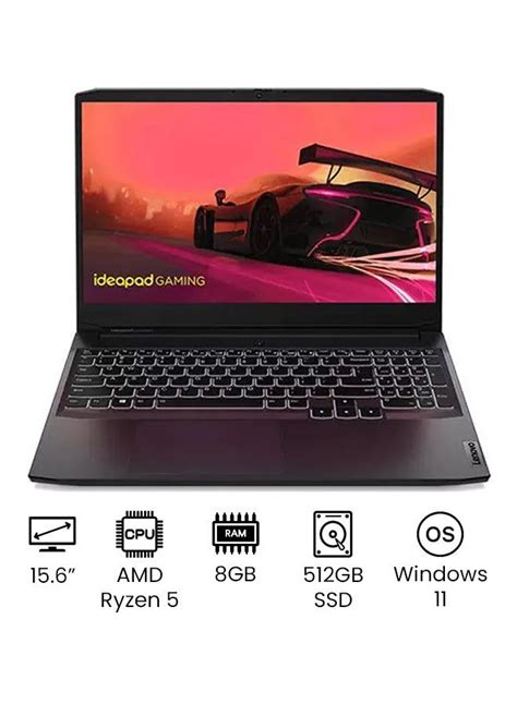 Lenovo IdeaPad Gaming ACH Laptop Inch FHD AMD Ryzen H GB RAM GB SSD GB