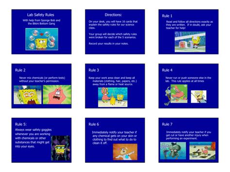 Lab Safety Rules Spongebob At Dean Gillbee Blog