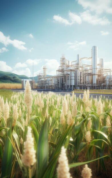 Centrale électrique à Biomasse Extérieure Image Premium Générée à Base Dia