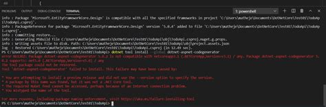 Package Dotnet Aspnet Codegenerator 502 Is Not Compatible With