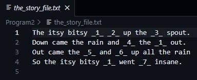 Solved Note That A Single Line Of Text From The Story File Chegg Com