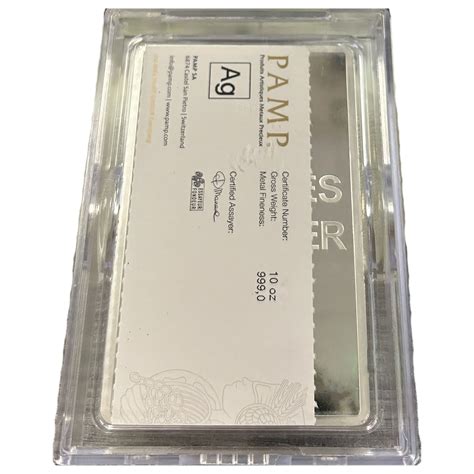 Ten Ounce Silver Bar Pamp Ats Bullion