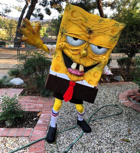 My Buddy Made This Awesome Zombie Spongebob Cosplay For Halloween R