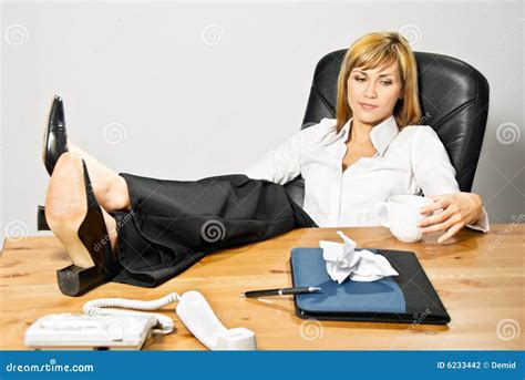 Lazy Beautiful Business Lady Stock Photo Image Of Face Notebook 6233442