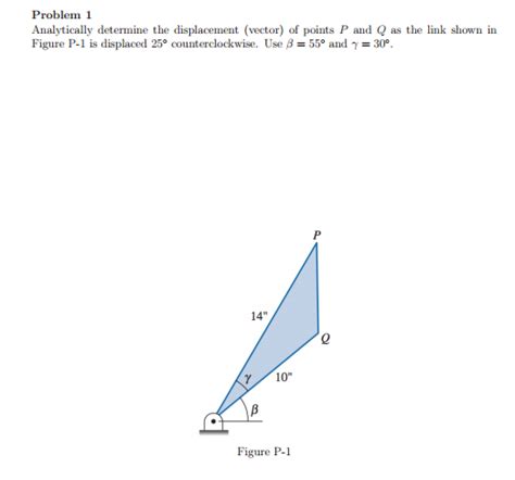 Solved Analytically Determine The Displacement Vector Of Chegg Com
