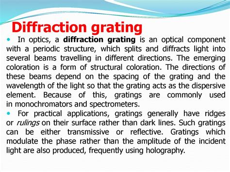 Diffraction Grating Online Presentation