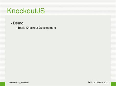 Its A Knockout Mvvm Style Web Development Ppt Download