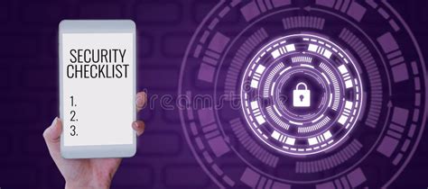 Sign Displaying Security Checklistprotection Of Data And System Guide