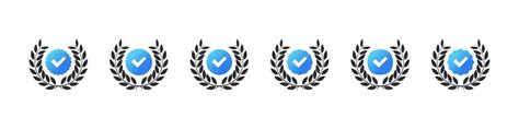Verification Check Mark With Wreath Verification Checkbox Icons Vector Illustration 17179157