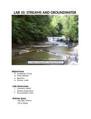 Lab Streams And Groundwater Docx LAB STREAMS AND GROUNDWATER Rectangular Jointing