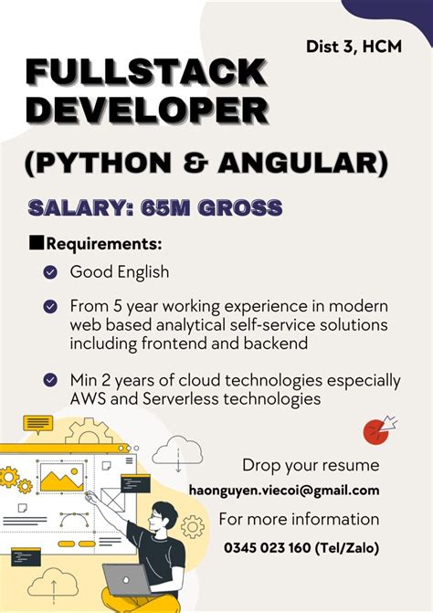 hảo nguyễn on linkedin [hybrid dist 3] full stack developer python