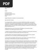 Project Delay Notice Template Pdf