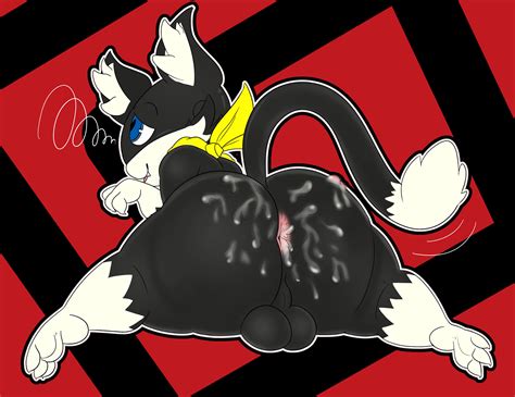 Rule 34 Absurd Res Anthro Anus Ass Atlus Balls Bandana Big Butt Black Body Black Fur Blush