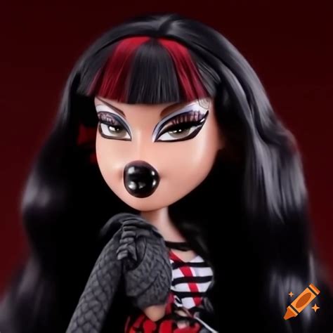 Gothic Bratz Doll Showcasing Edgy Outfits And Dark Palettes In 80s