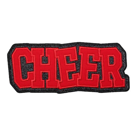 Cheer Patch With Bold Varsity Letters Embroidered Spirit Patch For Bags