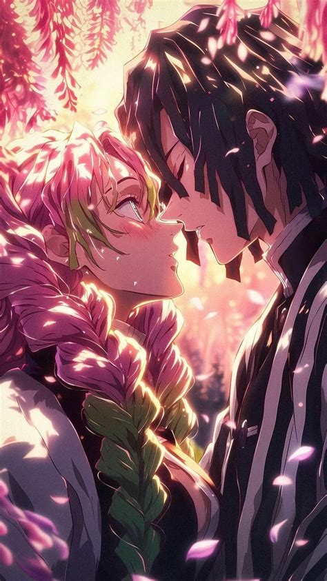 Mitsuri And Obanai Anime Demon Anime Wallpaper Demon King Anime