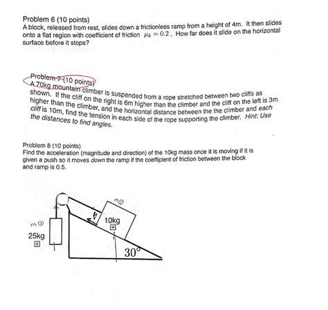 solved problem 6 10 points a block released from rest