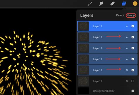 How To Make Fireworks In Procreate Maple Tree Makery