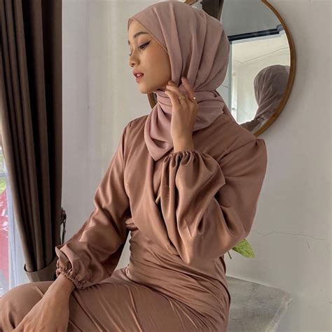 Jual Stok Ready Ya Gamis Satin Murah Dress Satin Premium By Fixnable Shopee Indonesia