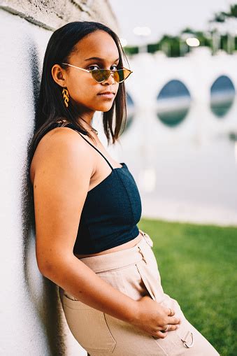 Black Teenage Girl With Cool Individual Style And Personality In