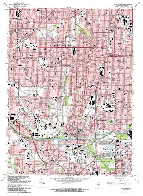 Blue Island Topographic Map 124000 Scale Illinois
