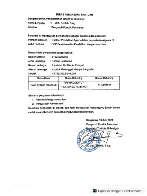 Surat Pengajuan Bop Pp 24 Pdf