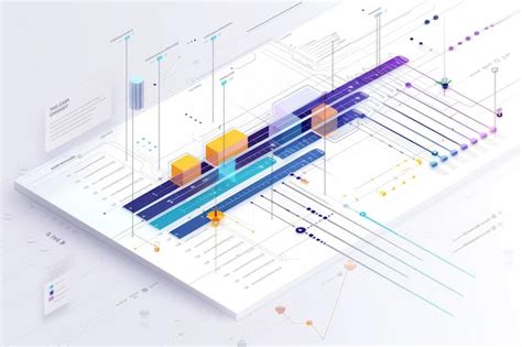Computer Screen With Bunch Of Different Colored Lines Gantt Charts Depicting Project Timelines