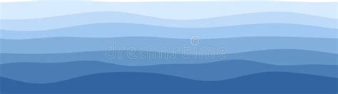 Abstract Blue Ocean Waves Pattern In Gradient Tones Stock Vector Illustration Of Abstract