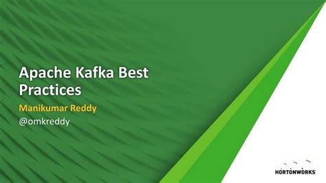 Apache Kafka Best Practices Pptx Cloud Computing Internet