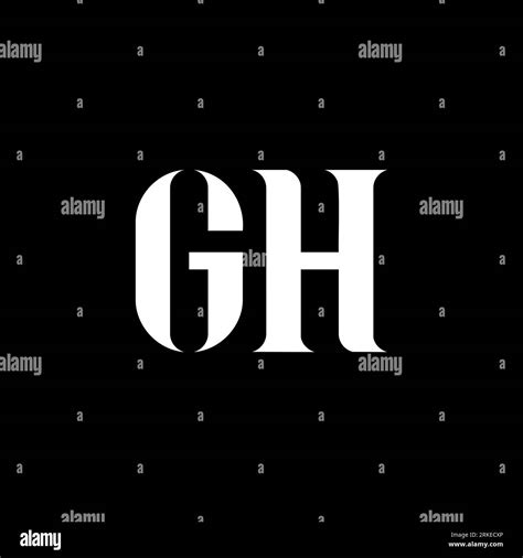 Gh G H Letter Logo Design Initial Letter Gh Uppercase Monogram Logo