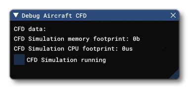 Aircraft Debug Menu