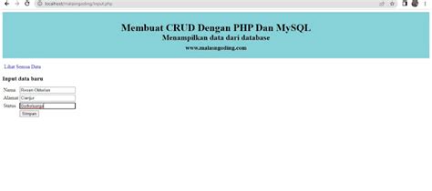 membuat crud dengan php dan mysql